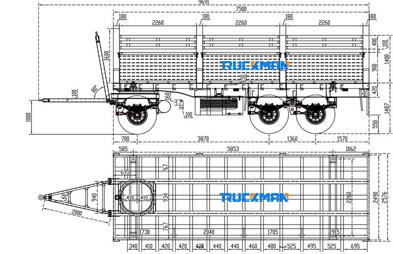 Draw Bar Cargo Trailer For Ethiopia - JINAN TRUCKMAN AUTOMOBILE CO.,LTD.